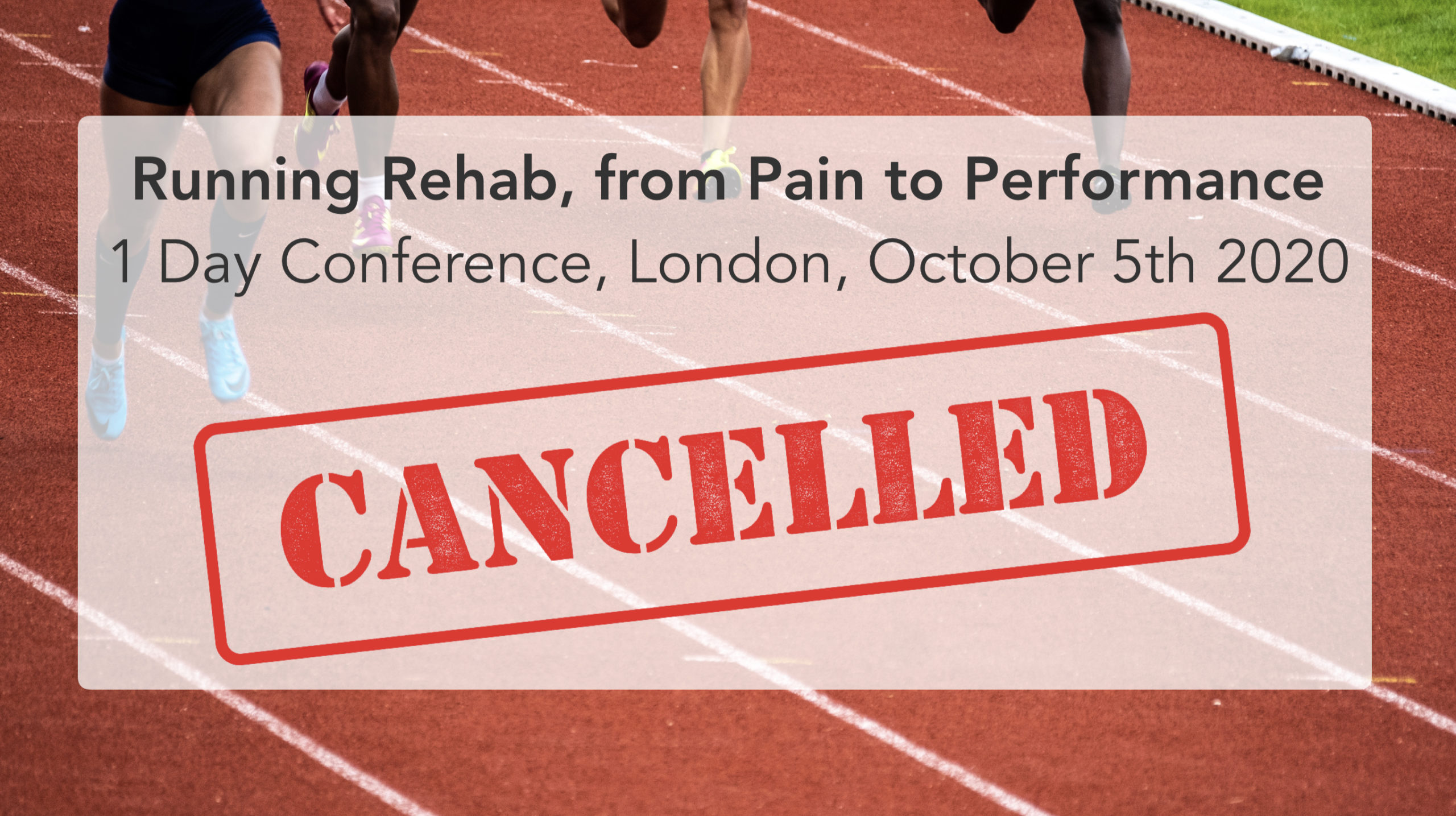 Pain to Performance Conference cancelled due to Coronavirus - RunningPhysio