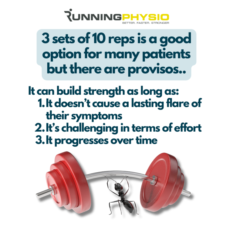Why 3 sets of 10 is ok for your patients! - RunningPhysio